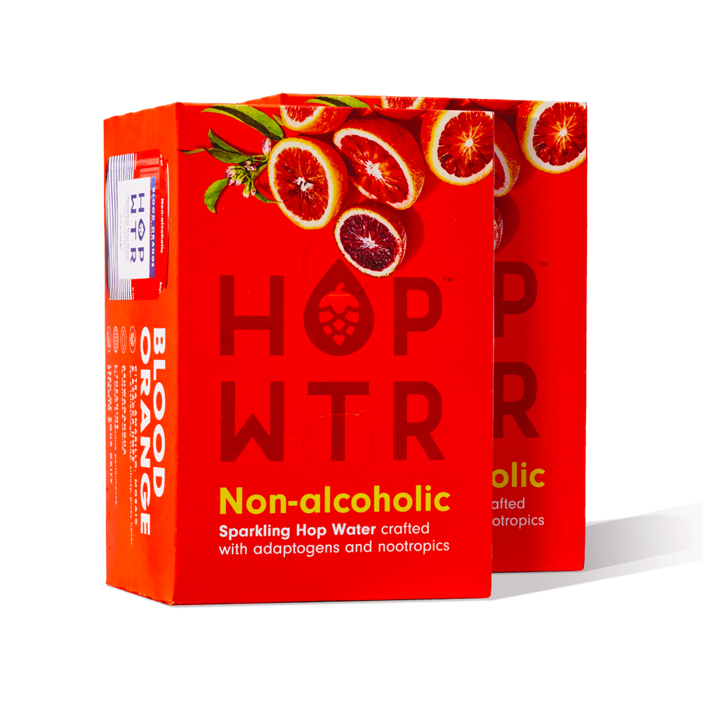 Blood Orange Sparkling Hop Water (Non-Alcoholic) 12-Pack | HOP WTR