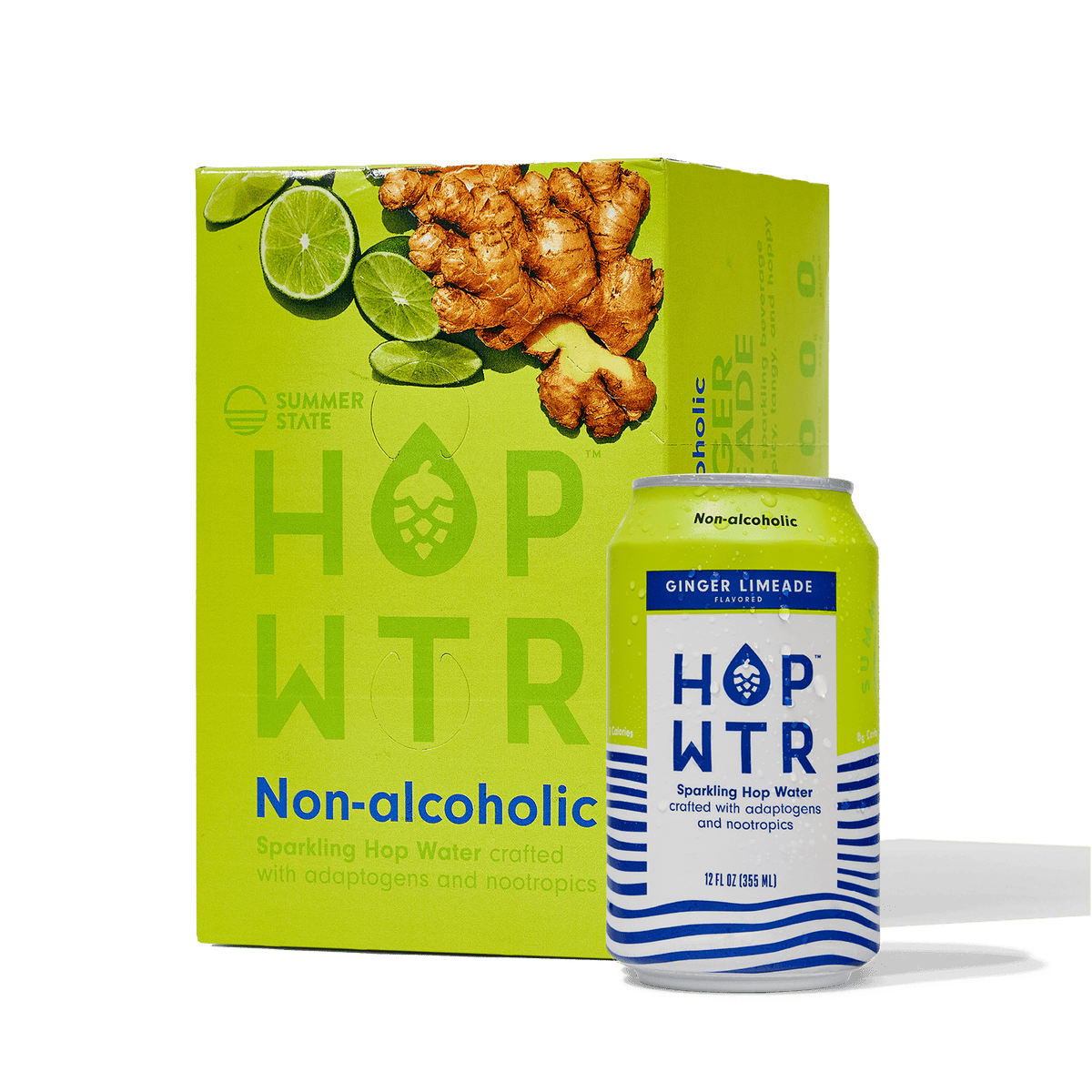 Sparkling Hop Water with Nootropics | Non-alcoholic | HOPWTR