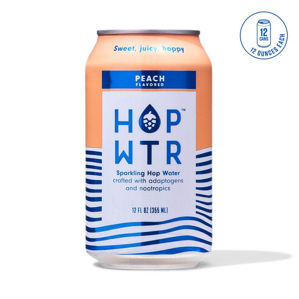 Peach Flavored Sparkling Hop Water (Non-Alcoholic) 12-Pack | HOP WTR