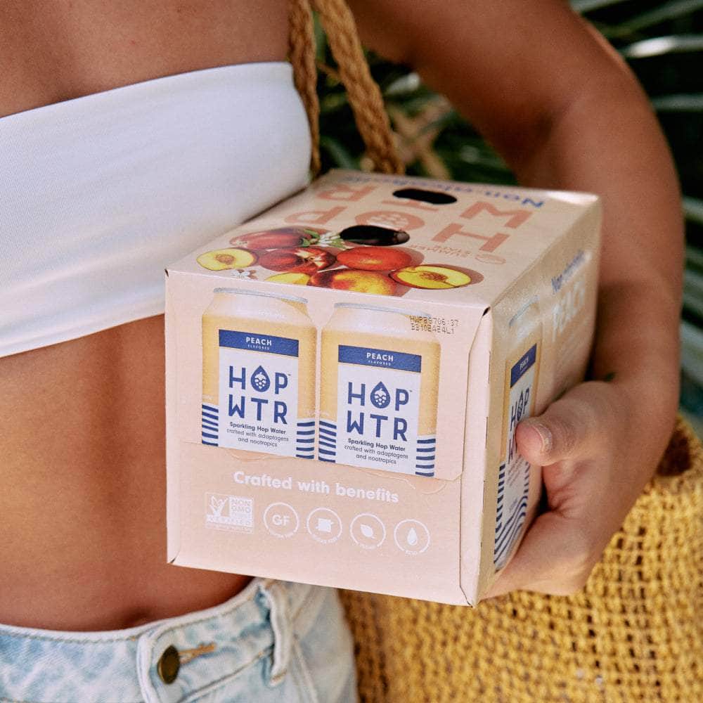Peach Flavored Sparkling Hop Water (Non-Alcoholic) 12-Pack | HOP WTR