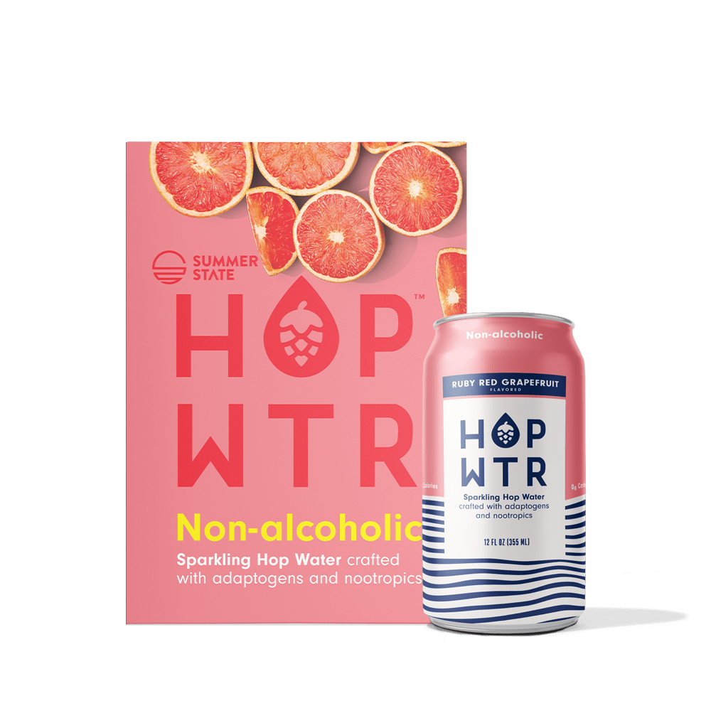 Ruby Red Grapefruit Sparkling Hop Water (Non-Alcoholic) | HOP WTR